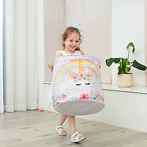 Unicorn Laundry Hamper - Collapsible Fabric Storage Bins Laundry Storage Basket for Kids Baby Gift Baskets Toys Clothes Shoes Bedroom Home Organizer Nursery Hampers