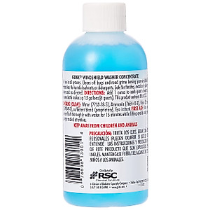GUNK M506 Concentrated Windshield Washer Solvent with Ammonia - 6 fl. oz, Blue