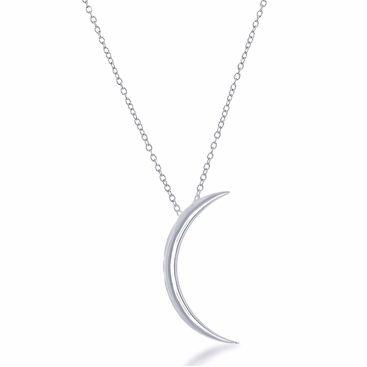 Beaux Bijoux Sterling Silver Moon Necklace - Silver Crescent Necklace - Crescent Moon Necklace - Half Moon Necklace for Women - Moon Necklaces For Women - Moon Necklace Silver - Moon Pendant