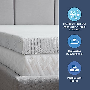 Dr. Oz Good Life Say Goodnight Memory Foam Mattress Topper California King Size, Gray (OZGL30CK30BGT)