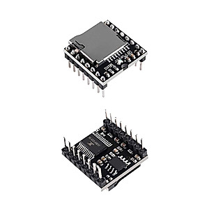 3PCS Mini MP3 Player Audio Module MP3 Voice Decode Board TF Card U Disk IO/Serial Port/AD Board DFPlayer Audio Voice Music Module for Arduino