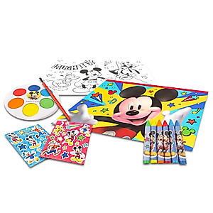 Mickey Mouse Coloring and Activity Kit - Bundle with Mickey Mouse Coloring Book, Stickers, Paint, Activities, and More | Mickey Mouse Art Set for Kids, Boys, Girls