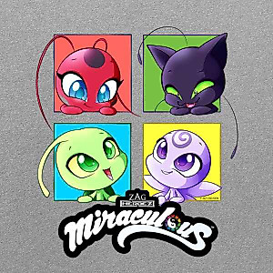 Pop Threads Miraculous Ladybug and Cat Noir Merch Kwamis Tikki Baby Toddler Kids Girl Boy T-Shirt Sport Grey 5
