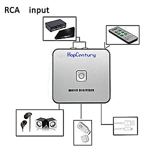 Audio Capture Cassette CD MP3 Recorder Converter with 3.5mm & RCA in Ports