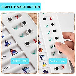 MEMORY FISH 2 Pieces Chore Chart for Multiple Kids,Daily Chore Schedule for 2 Kids，Memo Checklist Plan Board Detachable Plastic for Home Reusable Chore List (to Do List for Kids) 4.7x7.9 Inch