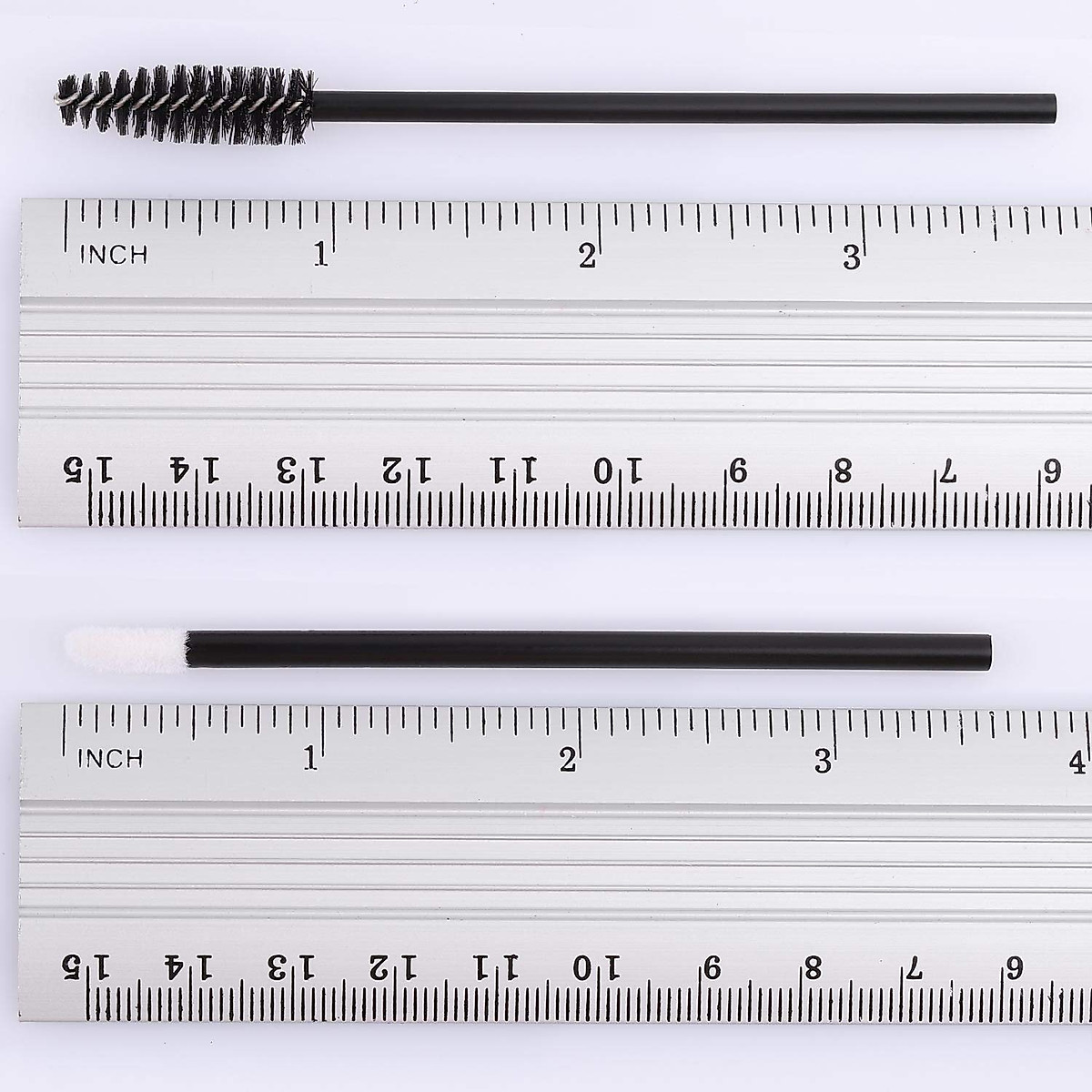 Tbestmax 200 Disposable Mascara Wand Spoolies and Lip Brushes, Lipstick Lipgloss Applicator for Eyebrow Eyelash Extension Makeup Kits Black