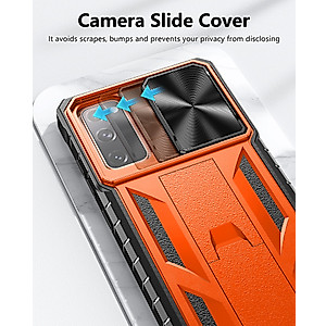 WTYOO for Samsung Galaxy S20-FE Case: Military Grade Drop Proof Protection Mobile Cover with Kickstand | Matte Textured Rugged Shockproof TPU | Protective Phone Case for Samsung S20 FE 5G - Orange