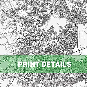 Dear Mapper Mexico City View Abstract Road Modern Map Art Minimalist Painting Black and White Canvas Line Art Print Poster Art Print Poster Home Decor (Set of 3 Unframed) (12x16inch)