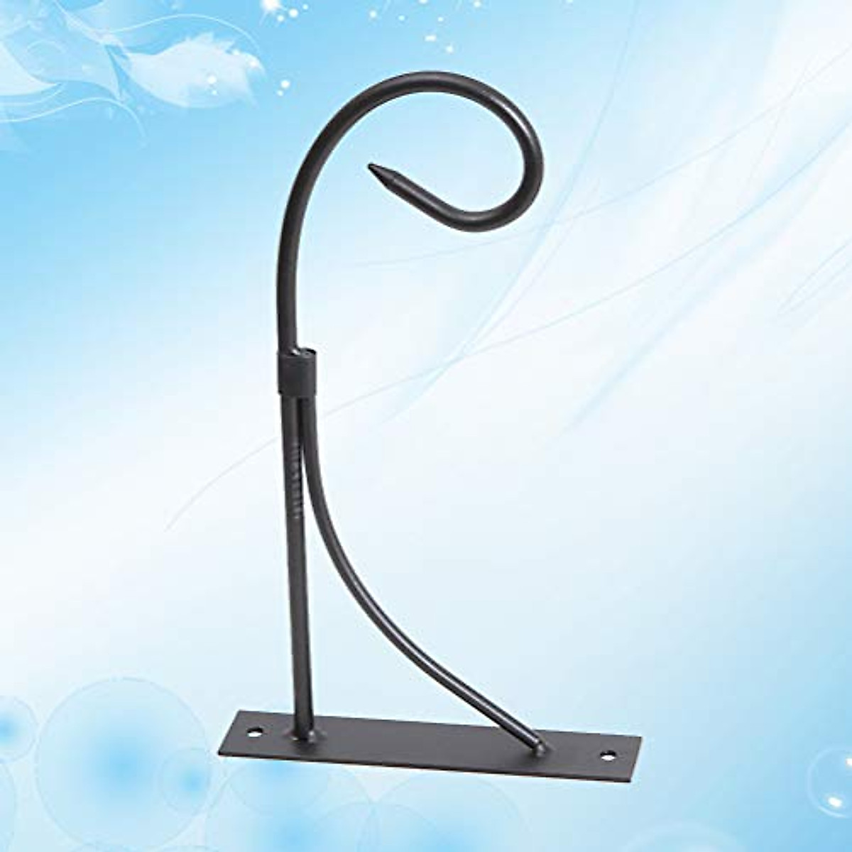 Hemoton Good Black Wrought Iron Flower Pot Rack Indoor Retro European Wall Hanging Flower Shelf Living Room Garden Balcony Bonsai Pot Rack Stand