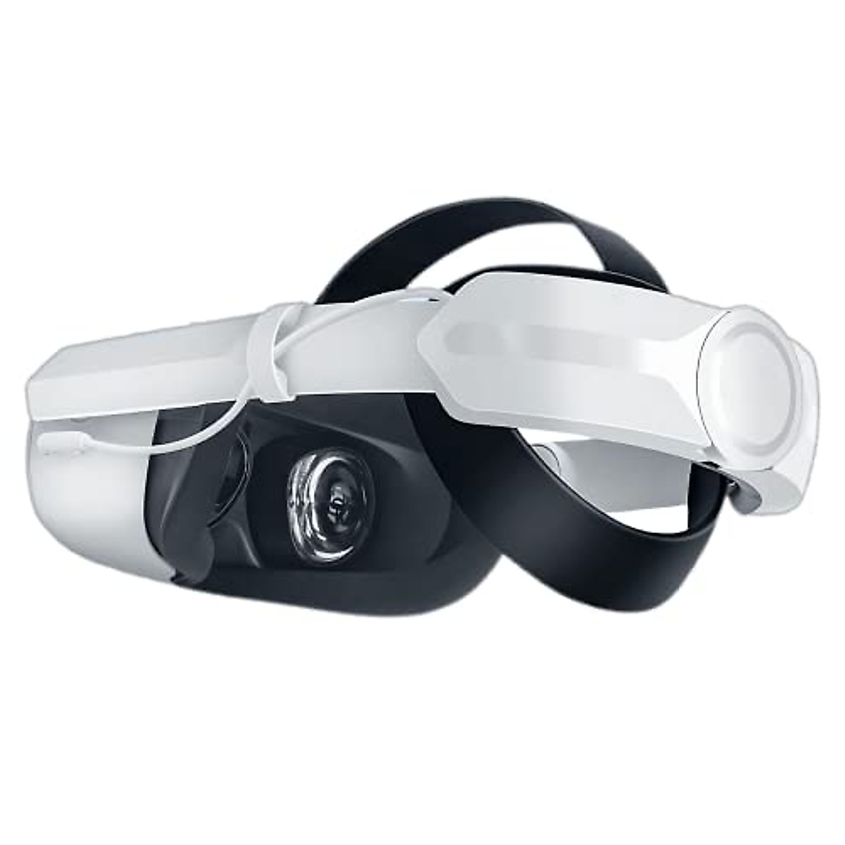 SINBEAUTIES Elite Strap Built-in 6000mAh Battery Pack Compatible for Oculus/Meta Quest 2, Fast Charging Power Supply can Balance Facial Pressure, Prolong Game Time and Improve Comfort (White)