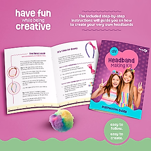 Pretty Me Headband Making Kit for Girls - Make Your Own Fashion Headbands for Kids - DIY Hair Accessories Set - Arts & Crafts Gift for Ages 5-12 Year Old Girl - Little Children's Art & Craft Gifts