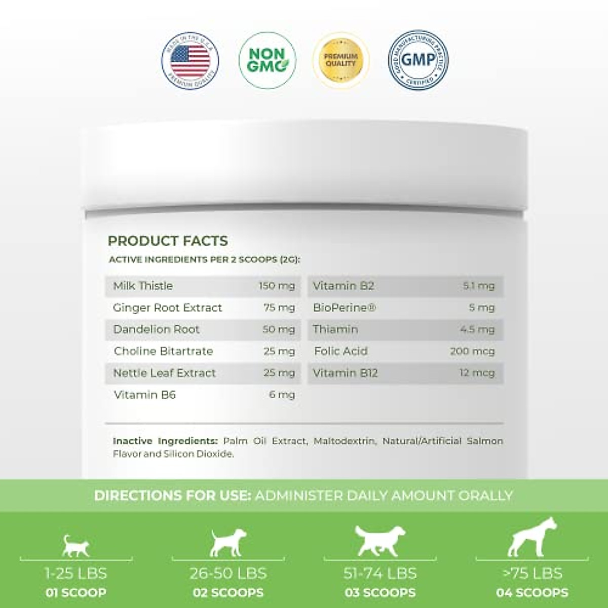 Milk Thistle for Cats, Liver Support for Cats, Detox, Hepatic Support, Promotes Liver Healthy Function for Pets, Kidney Support