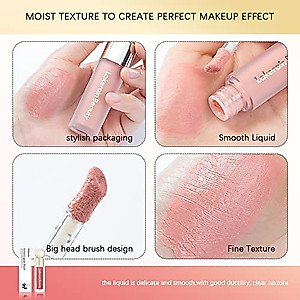 Liquid Blush,Soft Cream Face Blush,Natural Matte Finish Looking, Dewy Cheek Tint, Moisturizing Lightweight Blendable Feel（5#）