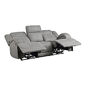 Lexicon Landwood Power Double Reclining Sofa, Gray