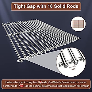 QuliMetal 19.5" Cooking Grates for Weber Genesis 300 Series, Genesis E310 E320 E330 S310 S320 S330, Replacement Parts for Weber 7528/7524, 304 Stainless Steel