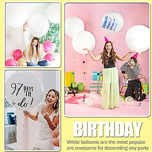 18 inch White Balloons 25 pcs Large White Latex Balloons for Baby Shower Wedding Birthday Party Decorations