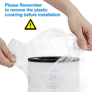 Nicewell Hago-w+s Air True HEPA Purifier Replacement Filter, 3-in-1 Pre-Filter and High-Efficiency Activated Carbon Filter
