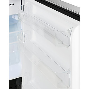 Summit Appliance ALRF49BCSS 20" Wide Built-in Refrigerator-Freezer, ADA Compliant, Adjustable Shelves, 2.68 cu.ft Capacity, Manual Defrost, Adjustable Thermostat, Stainless Steel Door