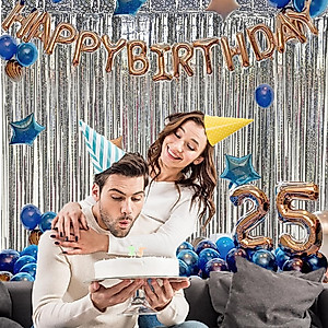 AIBIIN 2pcs 3.3x6.6ft Silver Tinsel Curtain Backdrop Silver Foil Fringe Curtain Backdrop Tinsel Streamers Party Decorations for Birthday Wedding Engagement Bridal Shower Baby Shower Bachelorette