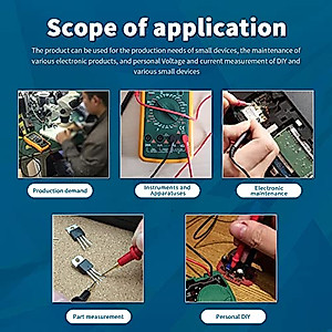 V TELESKY WG-011 III 1000V & CAT IV Test Lead and Safety Alligator Clips Soft Silicone Electrician Test Leads Kit with Silicone Alligator Clips CAT600V (Test Lead)