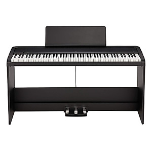 KORG B2SP 88-Key Digital Piano Bundle with Stand Bundle with Three-Pedal Unit, Piano Bench and Piano Book (3 Items)