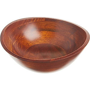Lipper International Cherry Finished Wavy Rim Serving Bowls for Fruits or Salads, Matte, Small, 7.5" x 7.25" x 3", Set of 4 Bowls
