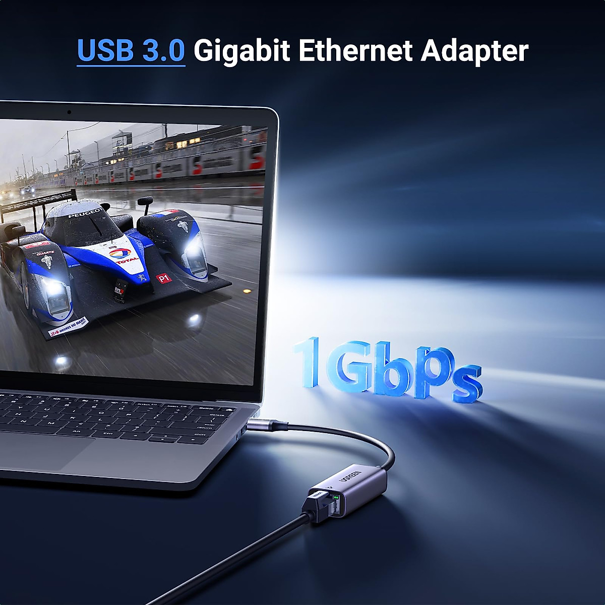 UGREEN USB 3.0 to Ethernet Adapter Gigabit Network Adapter Compatible with Nintendo Switch, Windows, MacOS, Linux, and More