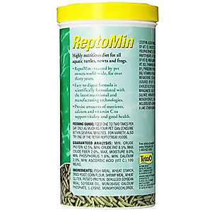 Tetra ReptoMin Aquatic Turtle, Newt and Frog Reptile Floating Food Sticks,10.59 Ounce