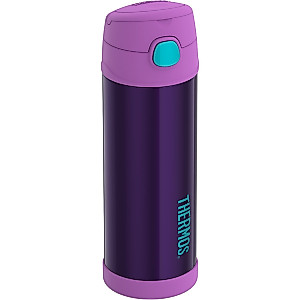THERMOS FUNTAINER 16 Ounce Stainless Steel Bottle, Purple