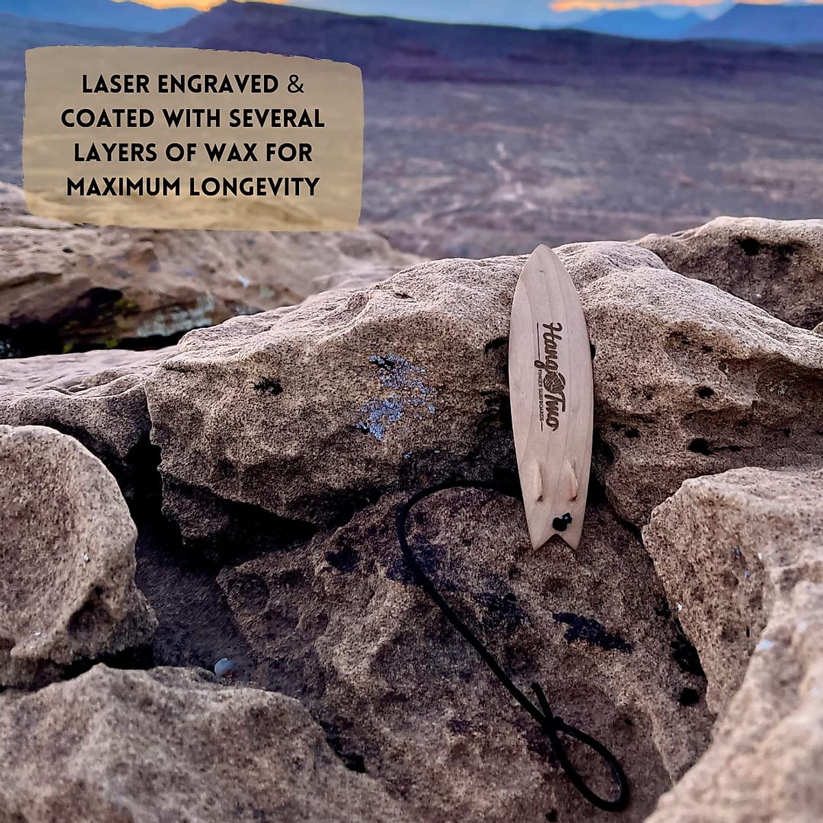 Hang Two Finger Surfboards Hang Two Surfers Wood Finger Surfboard Kit (Driftwood)