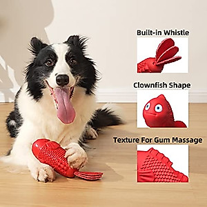 Tough Squeaky Dog Toys for Aggressive Chewers Large Breed, Dog Chew Toys, Super Chewer Dog Toys, Rubber Dog Toys for Large Dogs, Durable Dog Toys for Medium Dogs, Upgraded Indestructible Dog Toys