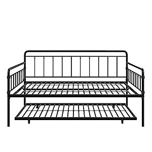 DHP Winston Metal Trundle, Full Size Spfa Bed Frame, Black Daybeds,