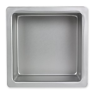 PME Professional Aluminum Square Cake Pan (9 x 9 x 4), Standard, Silver (SQR094)