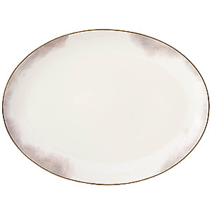 Lenox Trianna Salaria 14.5" Serving Platter, 2.80 LB, Taupe/Grey