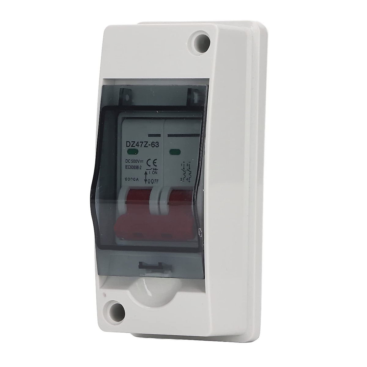 Solar PV Disconnect Switch, Photovoltaic DC Isolation Switch IP65 Waterproof Plug and Play 500V Miniature Motorhome Protector Circuit Breaker (16A)