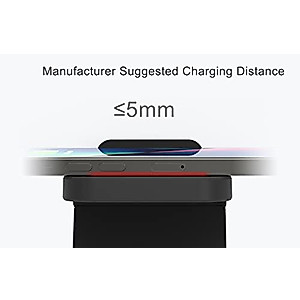 for Samsung Galaxy Z-Flip Wireless Charger: Galaxy Z Flip 4/3/5G Fast Charging Stand, 15W Fast Wireless Charger for Galaxy Z Flip4/Z Flip3/Z Flip 5G, Easy to Carry & Easy Use (QC3.0 Adapter Included)