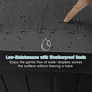SUNVIVI OUTDOOR Patio Storage Deck Box, 120 Gallon Outdoor Deck Boxes with Handles Water-Resistant Storage Box Container for Outdoor Pillows/Cushions, Garden Tools and Pool Toys