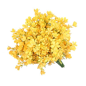 Grand Verde Yellow Plastic Flowers Artificial Bouquets Faux Wildflowers Real-Touch Plants DIY Home Decor Table Centerpiece Birthday Decoration, Bulk 10pcs