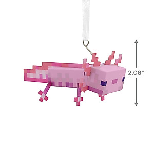 Hallmark Minecraft Axolotl Christmas Ornament, Plastic, HIPS