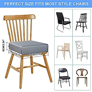 Toddler Booster Seat for Dining Table, PU Waterproof Strong Support Portable Booster Chair for Toddlers Eating, Easy Cleaning Booster Seat Cushion Detachable with Fix Straps(Larger, 14.2*12.6*3.6in)