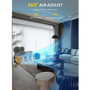 Instern 12" Battery Powered Fan, Portable Rechargeable Cordless Fan, 360° Tilt, 20H Run Time, Waterproof, High Velocity Heavy Duty Metal Floor Fan for Camping Hurricane Home Warehouse