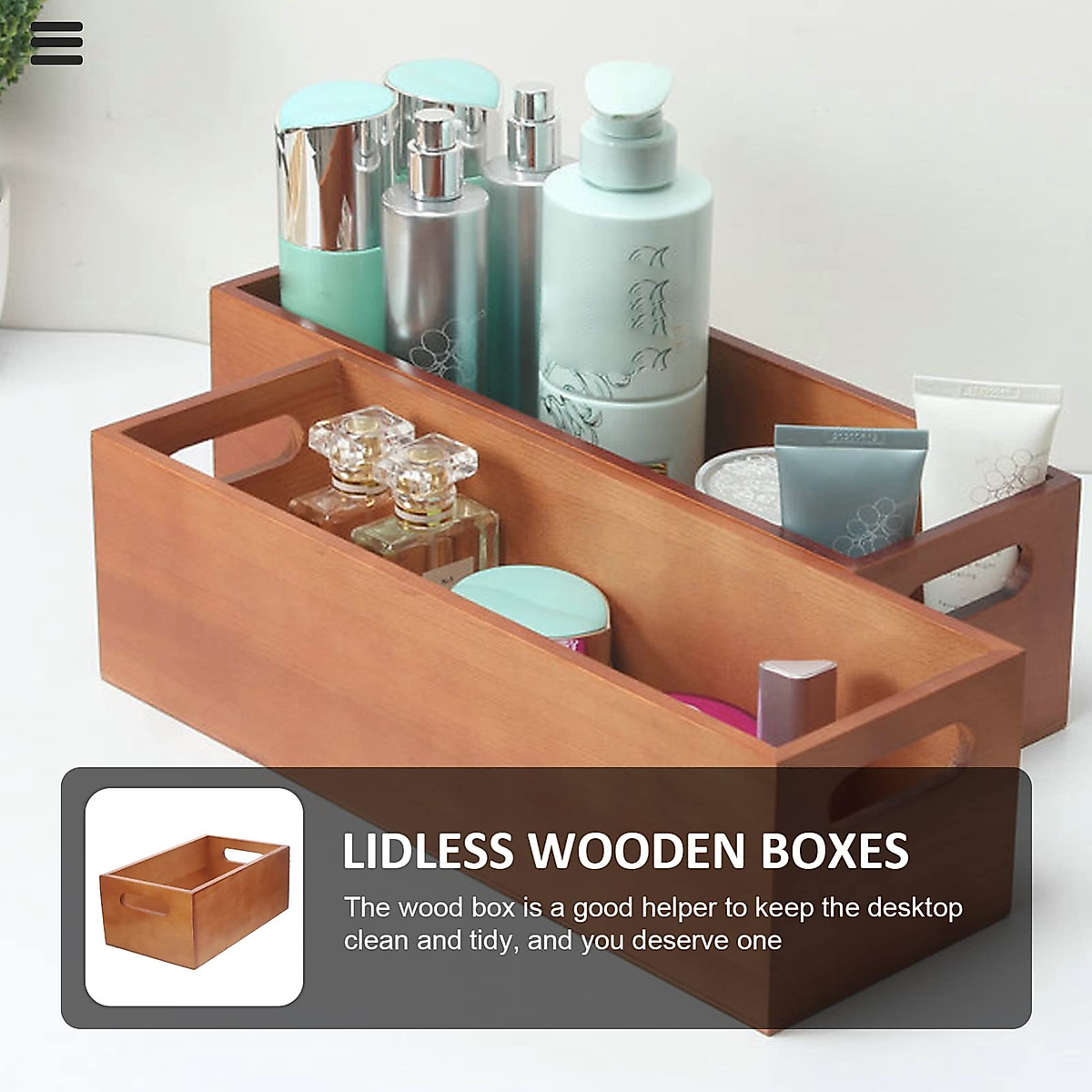 Angoily Box Wooden Storage Box Old Fashioned Wooden Ornaments