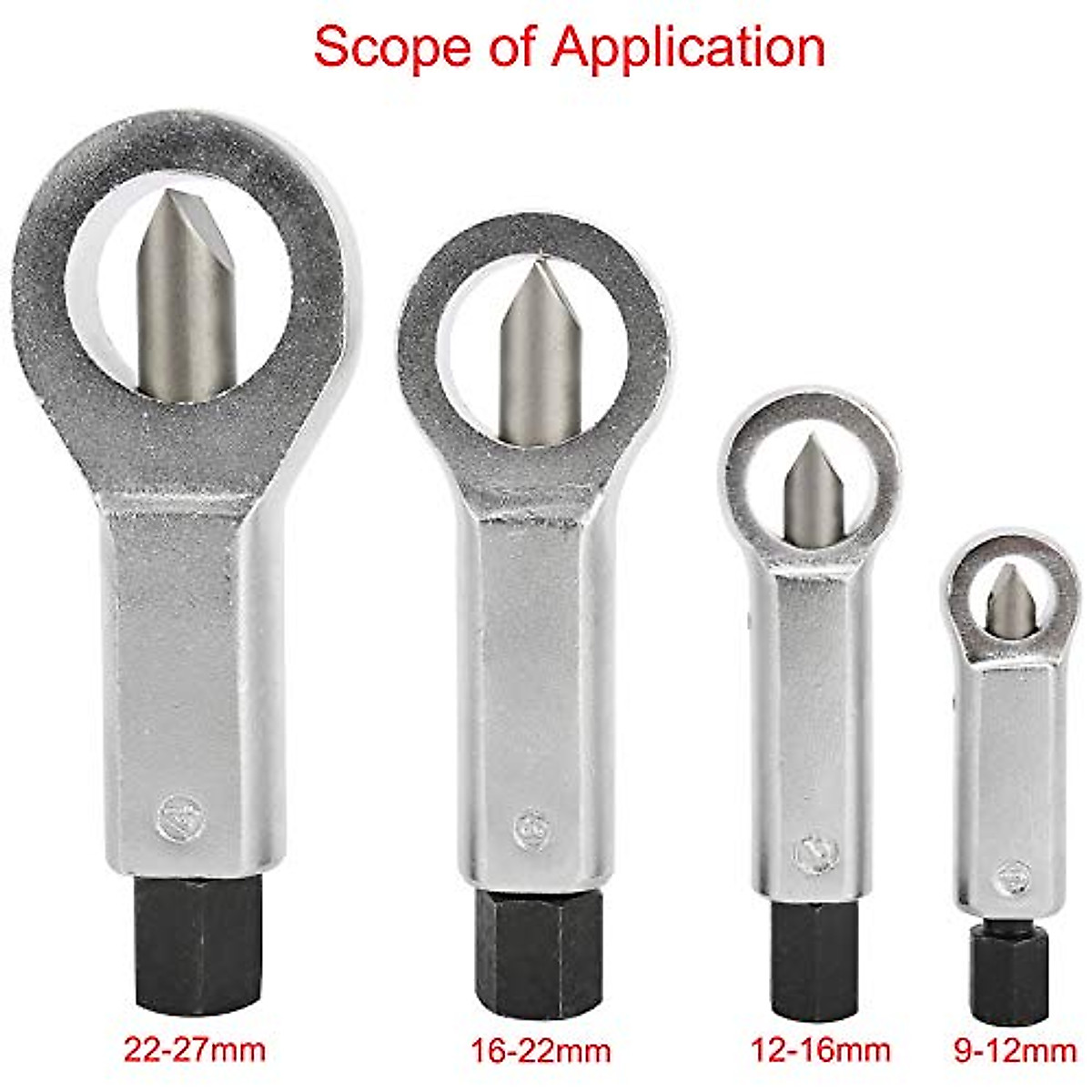 4 Sizes Heavy Duty Nut Splitter Broken Damaged Screw Nut Removal Splitting Tools