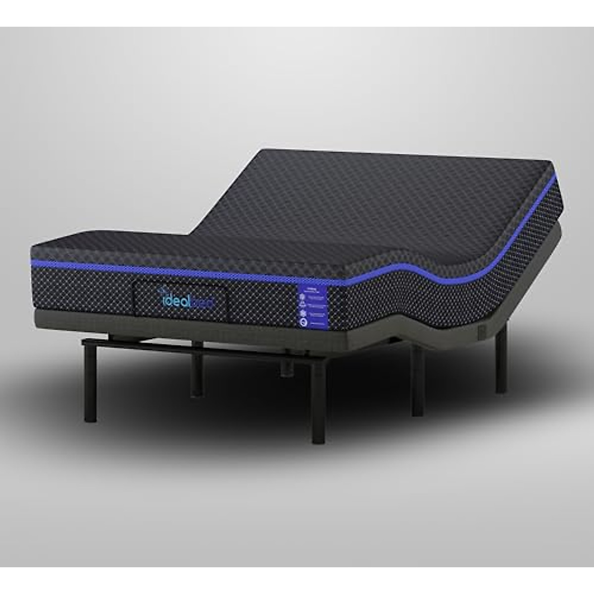 iDealBed G4 Nova Luxury Memory Foam Mattress + 4i Custom Adjustable Bed, Pressure Relief Support, Cooling Temp Regulation, Advanced Silent Operation, Massage (Nova Medium Soft, King)