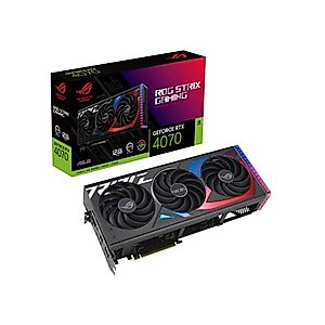 ASUS ROG Strix GeForce RTX™ 4070 Gaming Graphics Card (PCIe 4.0, 12GB GDDR6X, DLSS 3, HDMI 2.1, DisplayPort 1.4a)