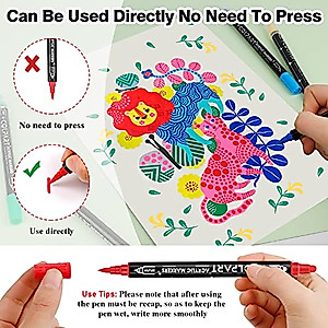 colpart 36 Colors Dual Tip Acrylic Paint Pens Markers,Premium Acrylic Paint Pens With Medium Tip and Brush Tip for Rock Painting,Wood,Canvas,Acrylic Paint Markers For DIY Crafts Christmas Gift