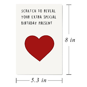Scratch Birthday Card, Funny Special Birthday Present Interactive Card for Husband Boyfriend Fiance