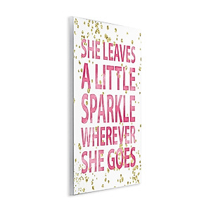 Stupell Industries She Leaves a Little Sparke Wall Plaque, 10 x 15, Design by Artist Susan Newberry Designs