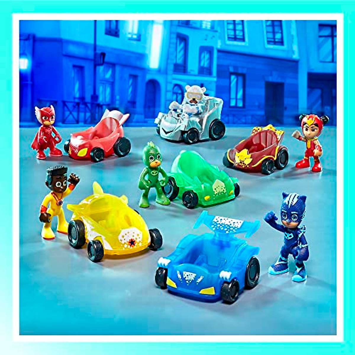 PJ Masks Power Heroes Racer Collection Preschool Toy with 6 Action Figures and 6 Vehicles for Kids 3 Years Up (Amazon Exclusive)