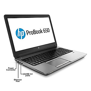 HP Probook 650 G1 15 Inch Business Laptop PC, Intel Core i5-4210M up to 3.2GHz 16GB DDR3 RAM 256GB SSD, DVD, DP, VGA, Windows 10 Pro (Renewed)